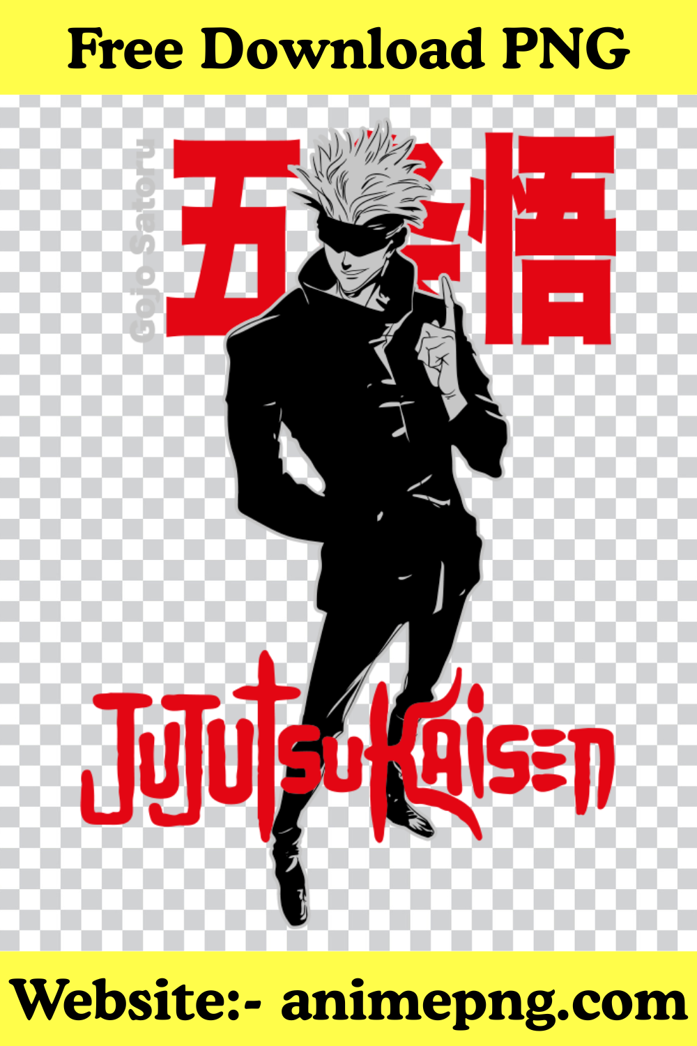 Satoru Gojo PNG - Jujutsu Kaisen Strongest Sorcerer PNG - Anime PNG